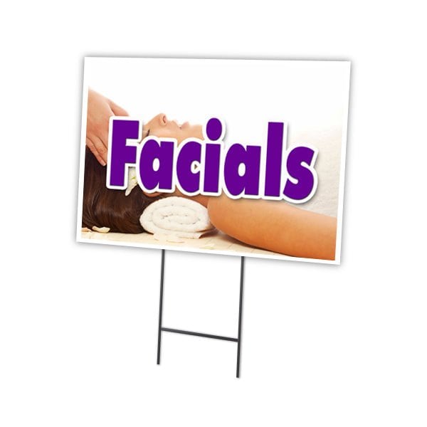 Signmission Facials Yard Sign & Stake outdoor plastic coroplast window ...