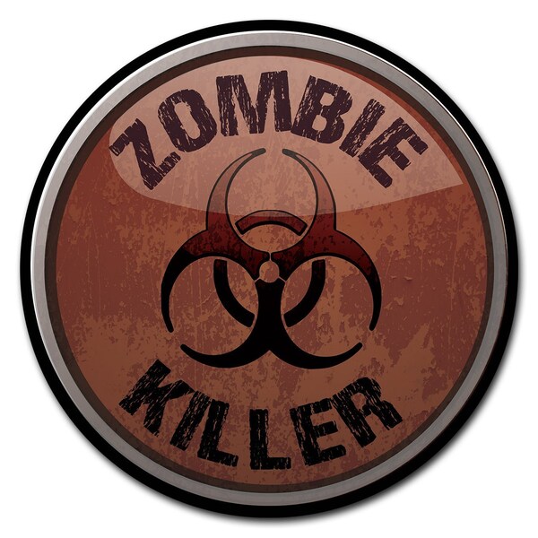 Signmission Zombie Killer Circle Corrugated Plastic Sign C-24-CIR ...