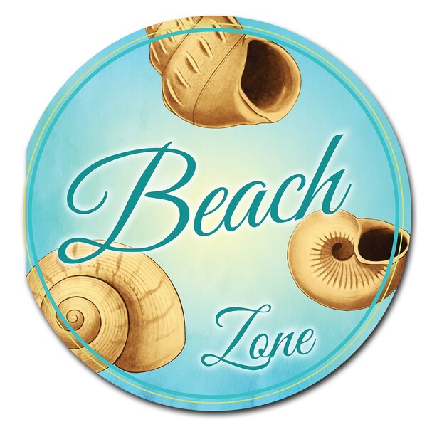 Signmission Beach Zone Circle Corrugated Plastic Sign C-16-CIR-Beach ...