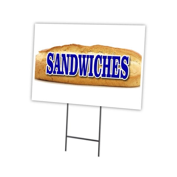 Signmission Sandwiches Yard Sign & Stake outdoor plastic coroplast ...