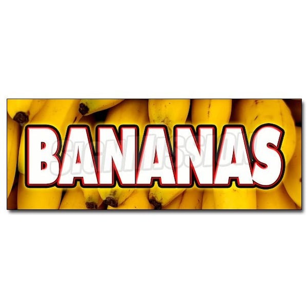 Signmission BANANAS DECAL sticker tropical fruit banana produce farmers ...