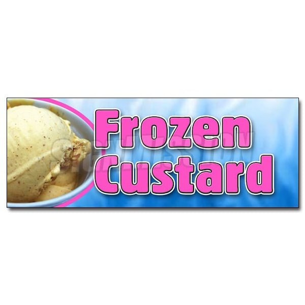 Signmission FROZEN CUSTARD DECAL sticker ice cream cones sundae banana ...