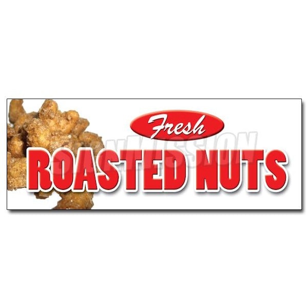 Signmission ROASTED NUTS DECAL sticker fresh hot stand peanuts chestnut ...