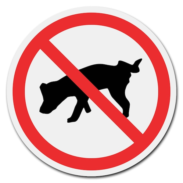 Signmission No Dog Pee Circle Corrugated Plastic Sign C-16-CIR-No dog ...