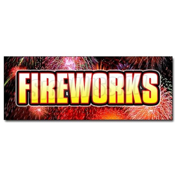 Signmission Safety Sign, 48 in Height, Vinyl, 18 in Length, Fireworks1 ...