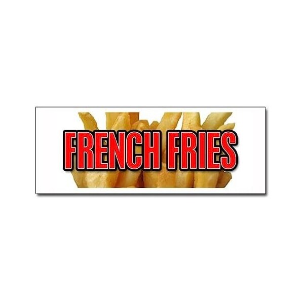 Signmission FRENCH FRIES DECAL sticker fry cart stand trailer supplies ...