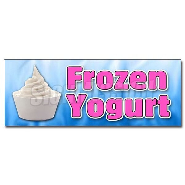Signmission FROZEN YOGURT DECAL sticker yoghurt self soft serve ...