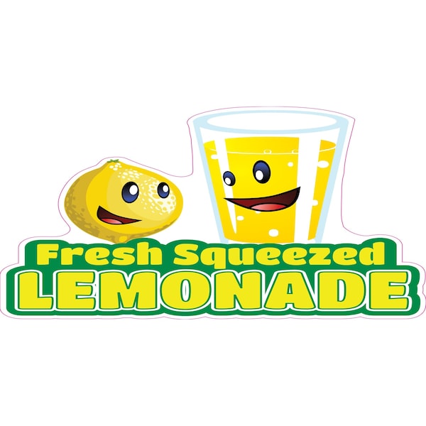Signmission LEMONADE DECAL sticker stand fresh squeezed lemon supplies ...