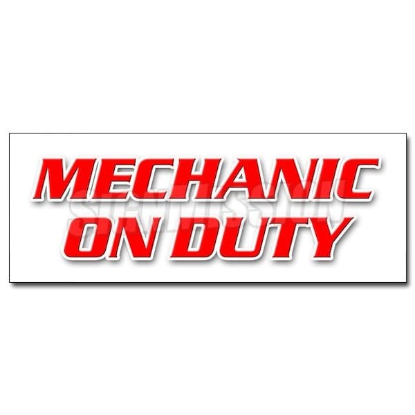 Signmission MECHANIC ON DUTY DECAL sticker repair shop automotive tools ...