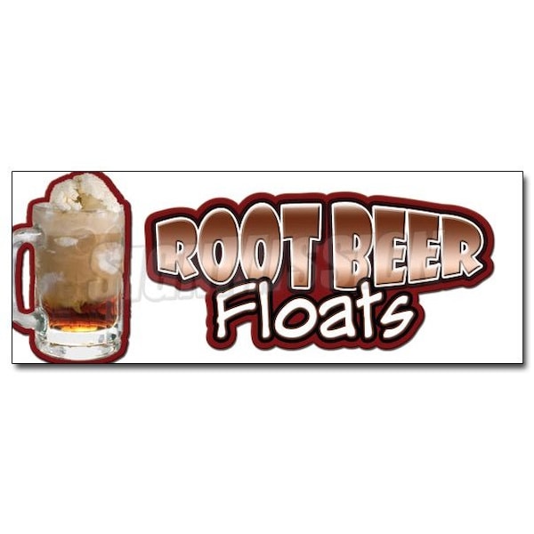 Signmission ROOT BEER FLOATS DECAL sticker rootbeer float mug ice cream ...
