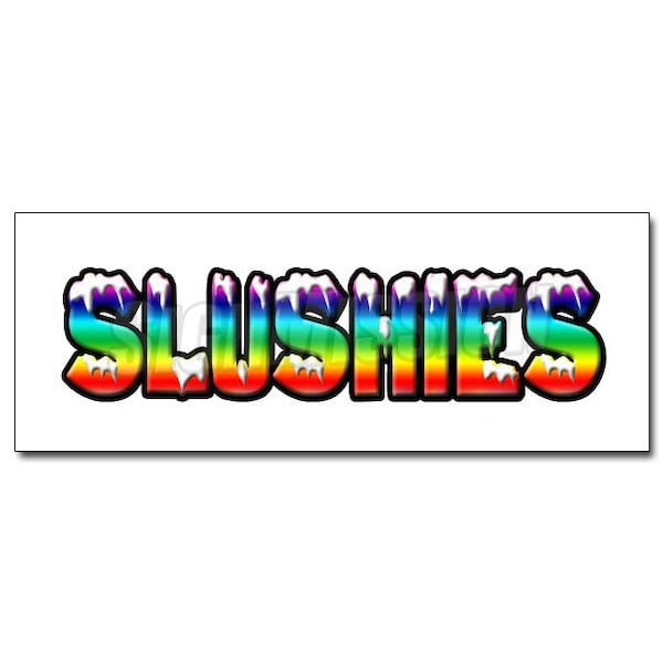 Signmission SLUSHIES 1 DECAL sticker slushie concession stand supplies ...
