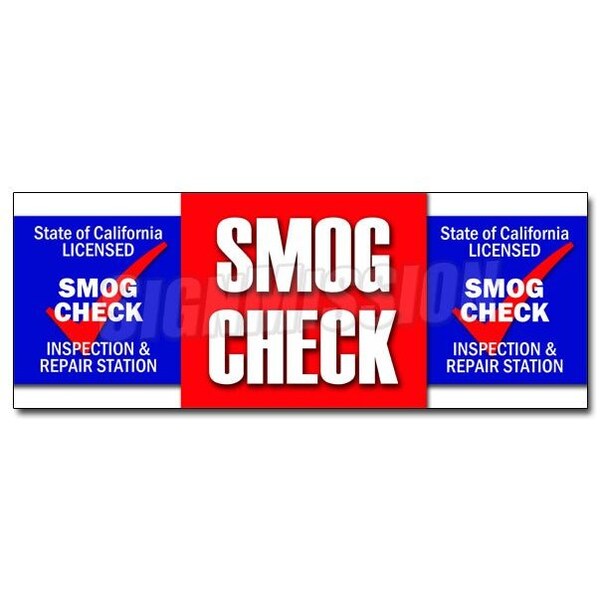 Signmission SMOG CHECK DECAL sticker auto automotive pollution car ...