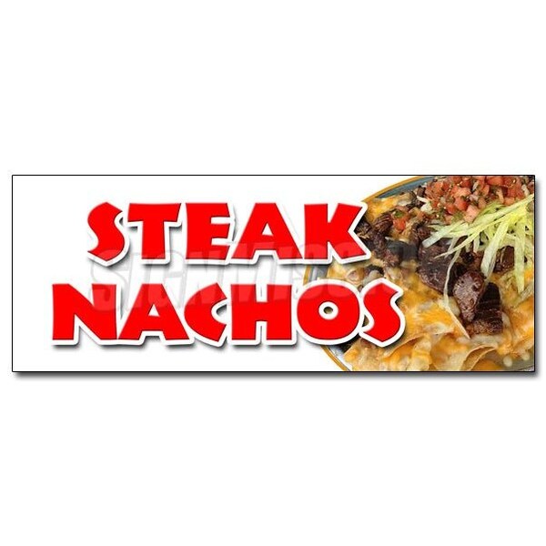 Signmission STEAK NACHOS DECAL sticker snack melted mexican chili tacos ...