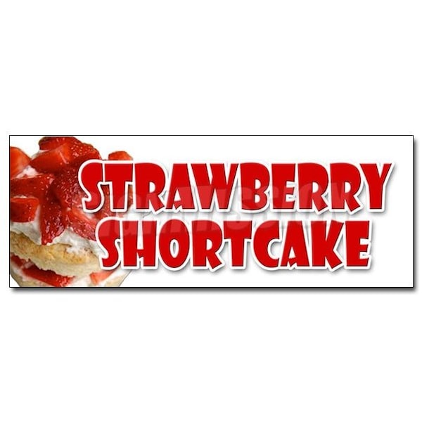 Signmission STRAWBERRY SHORTCAKE DECAL sticker bakery cake cookies ...