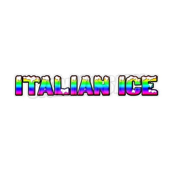 Signmission ITALIAN ICE Concession Decal cart trailer stand sticker ...