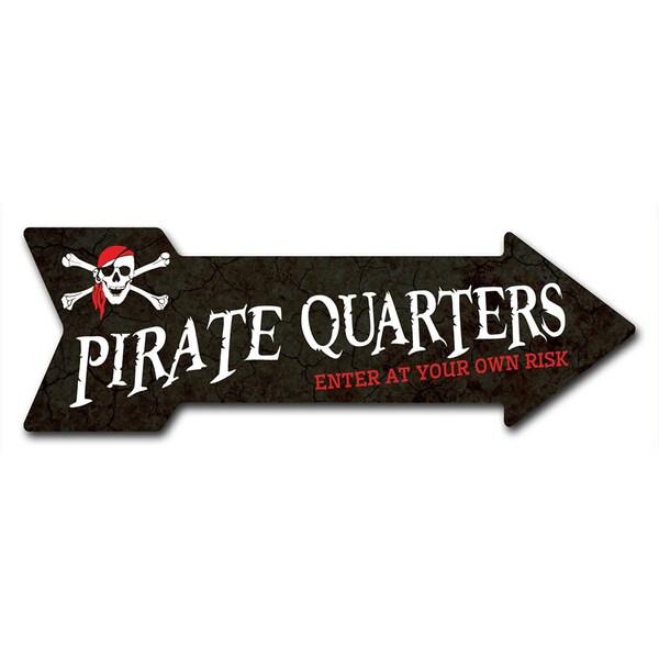 Signmission Pirate Quarters Arrow Decal Funny Home Decor 18in Wide D-A ...