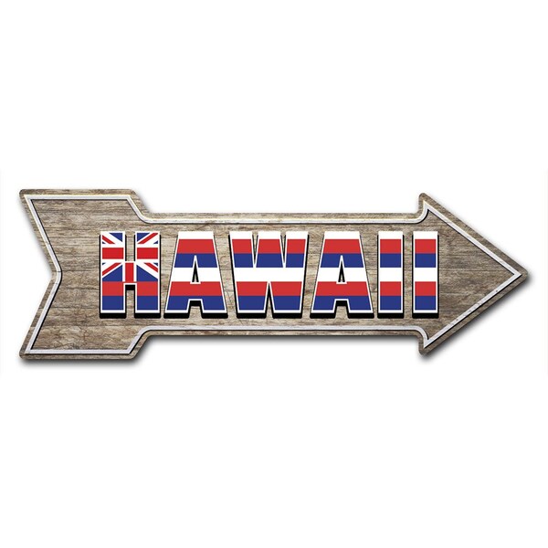 Signmission Hawaii Arrow Decal Funny Home Decor 36in Wide D-A-12-999827 ...