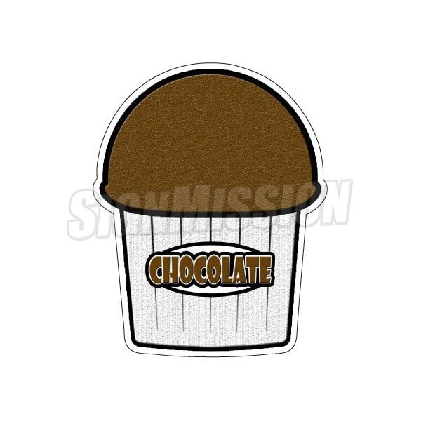 Signmission CHOCOLATE FLAVOR Italian Ice Decal shaved ice sign cart ...