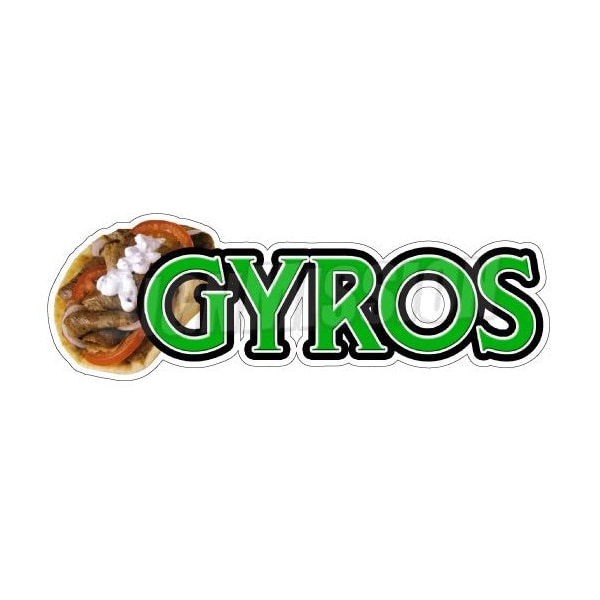 Signmission GYROS Concession Decal greek gyro sign lamb cart trailer ...