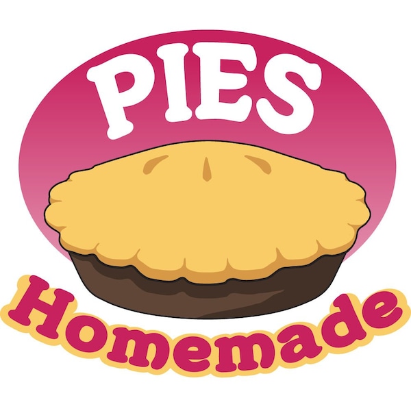 Signmission PIES HOMEMADE Concession Decal sign cart trailer stand ...