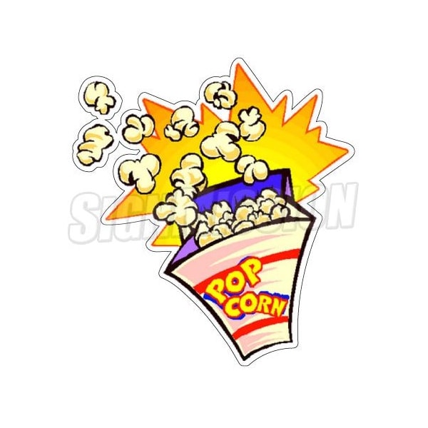 Signmission POPCORN I Concession Decal vendor cart trailer stand ...