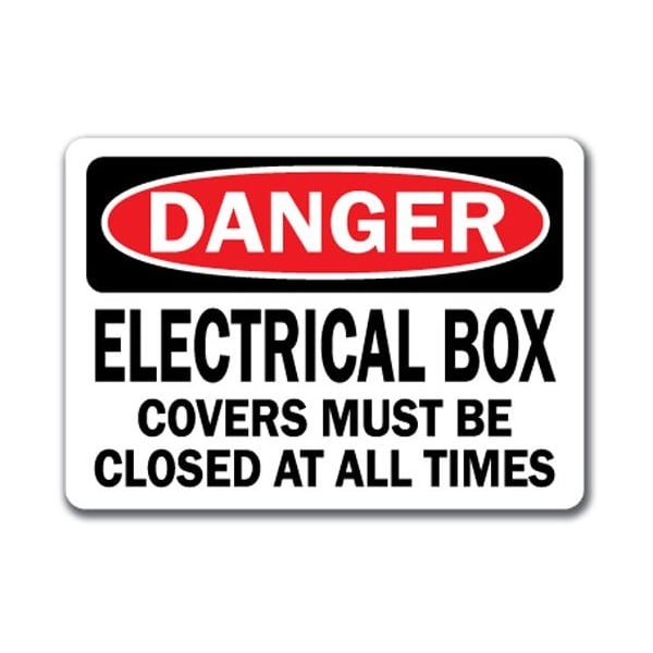Signmission Safety Sign, 14 in Height, Plastic, Electrical Box DS ...