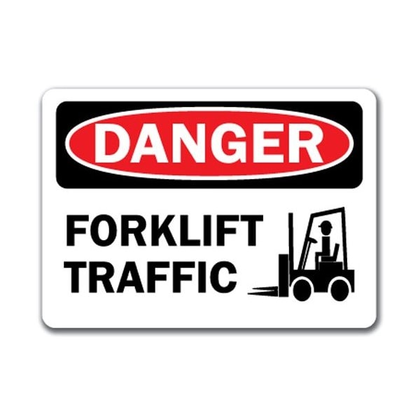 Signmission Danger Sign-Forklift Traffic-10in x 14in OSHA Safety Sign ...