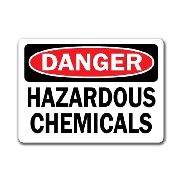 Signmission Safety Sign, 14 in Height, Plastic, Hazardous Chemicals DS ...