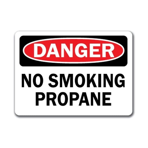 Signmission Danger Sign-No Smoking Propane-10in x 14in OSHA Safety Sign ...