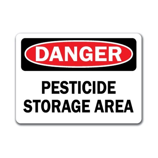 Signmission Safety Sign, 14 in Height, Plastic, Pesticide Storage Area ...