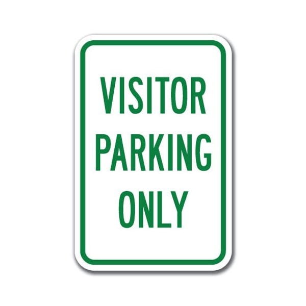 Signmission Visitor Parking Only Sign 12inx18in Heavy Gauge Aluminum ...