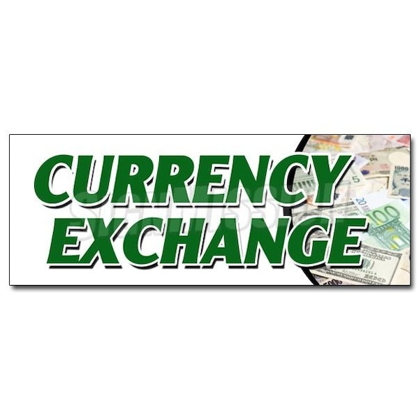 Signmission CURRENCY EXCHANGE DECAL sticker best conversion rate fast ...