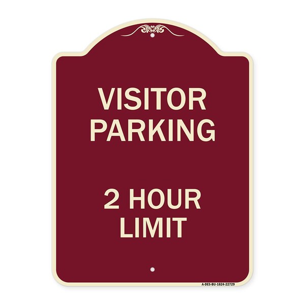 Signmission Visitor Parking Visitor Parking 2 Hour Limit Heavy-Gauge ...