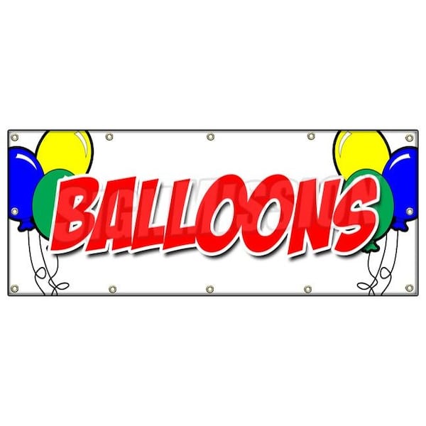 Signmission BALLOONS BANNER SIGN helium party birthday foil latex ...