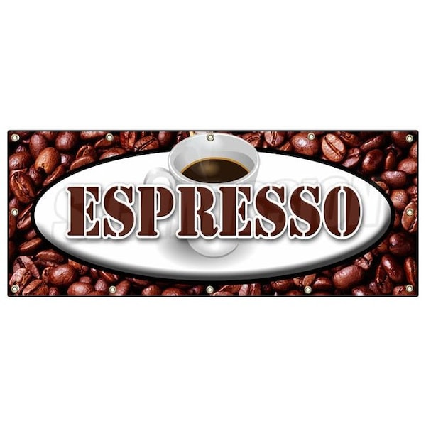 Signmission ESPRESSO BANNER SIGN coffee shop cafe beans signs roasted ...