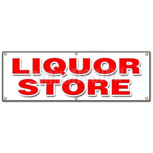 Signmission LIQUOR STORE BANNER SIGN cold beer malt huge selection ...