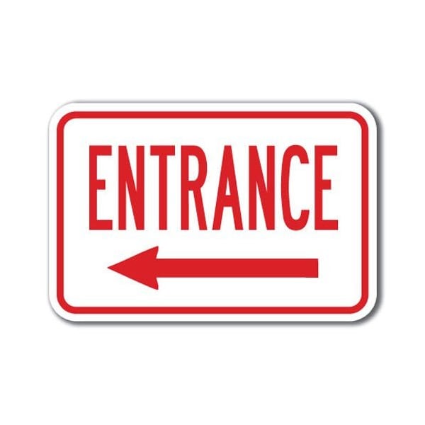 Signmission Safety Sign, 12 in Height, Aluminum, Enter-Exit Signs ...