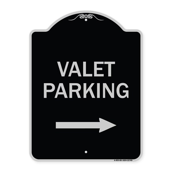Signmission Valet Parking with Right Arrow Heavy-Gauge Aluminum ...