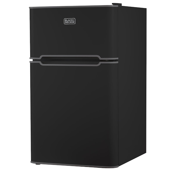Black & Decker 2 Door Separate True Freezer Mini Fridge BCRDK32B | Zoro