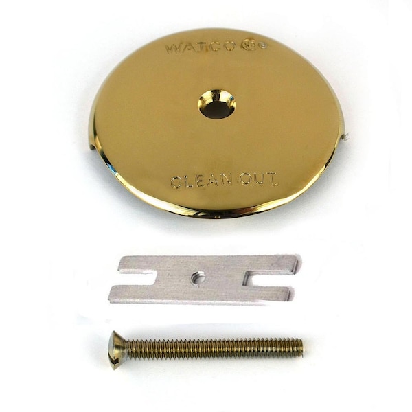 Watco 1-Hole Bath Overflow Plate Kit, Brass 18003-PB | Zoro