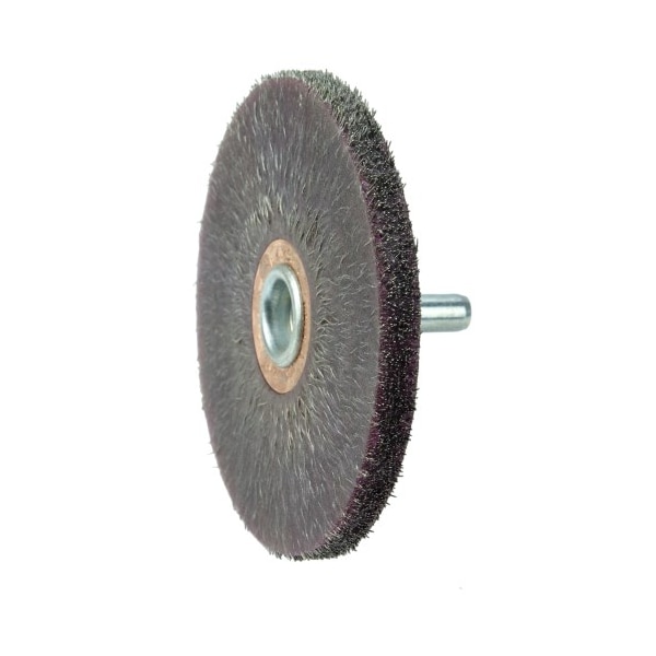 Weiler 3" Polyflex Encapsulated Wire Wheel, .008" Steel Fill, 1/4" Stem ...