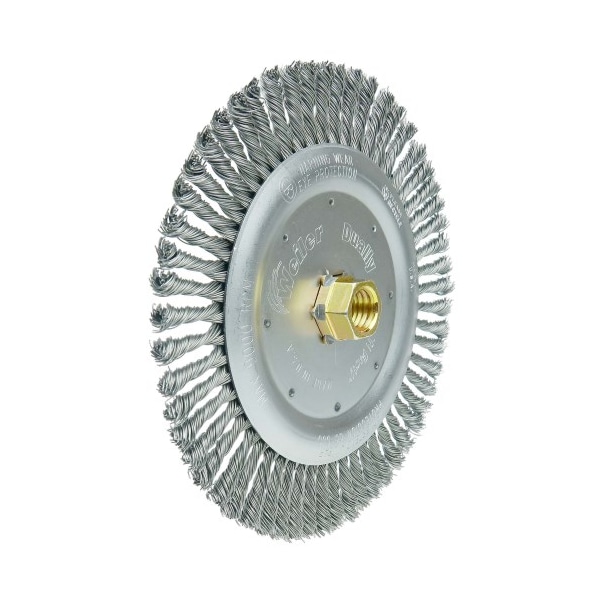 Weiler Dually 7" Brush, .020" Steel Wire Fill, 5/8"-11 UNC Double-Hex ...