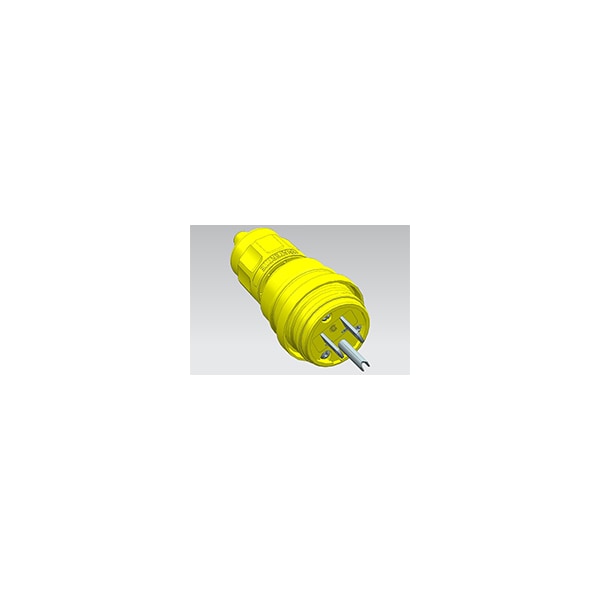 Woodhead Watertight Straight Blade Plug, 5-15P, 15 A, 125V AC, 2 Pole ...