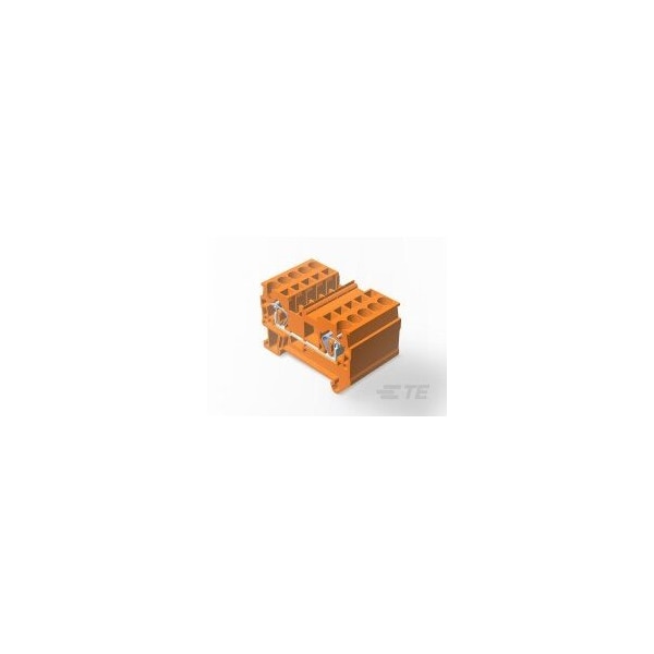 Te Connectivity 4 Mm 2 Wire 1 In 1 Out Spring Clamp Type Terminal Block ...