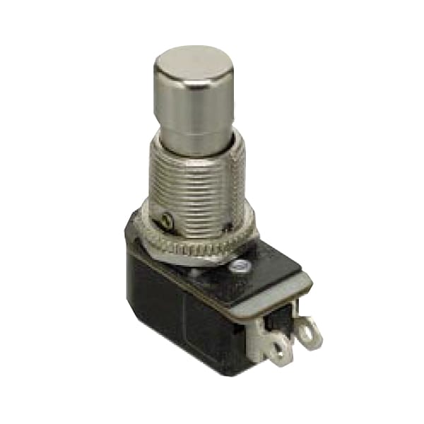 Gc Electronics Switch Push Button On (Off) SPST Metal Plunger 6A 35-432 ...