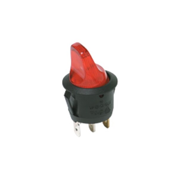 C&K Components Rocker Switch, Spst, On-Off, Latched, Quick Connect ...