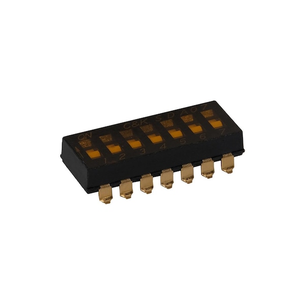 C&K Components Slide Dip Switch, 12 Switches, Spst, Latched, 0.1A, 5Vdc ...