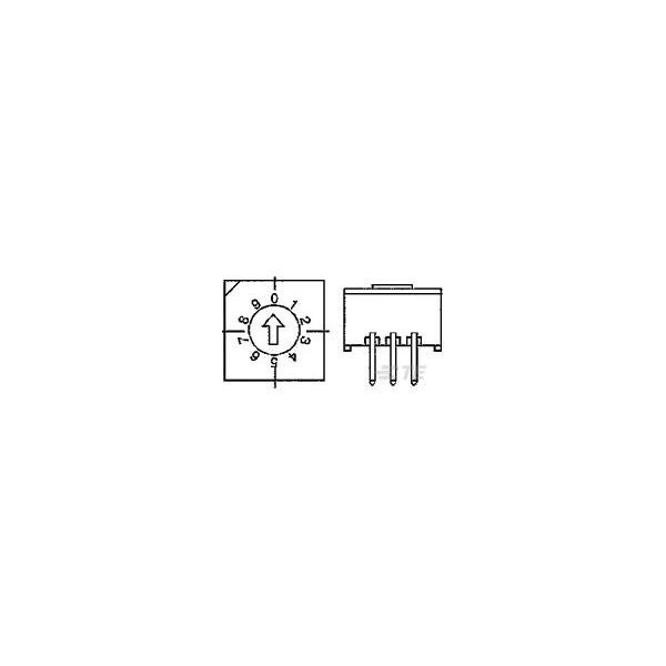 Te Connectivity Rotary Coded Switch, 16 Positions, Hexadecimal ...