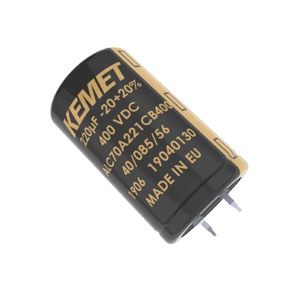 Kemet Aluminum Electrolytic Capacitor, Polarized, Aluminum (Wet), 550V ...