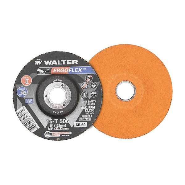 Walter Surface Technologies Ergoflex Blending Disc 5 in. x 7/8 in. Grit ...